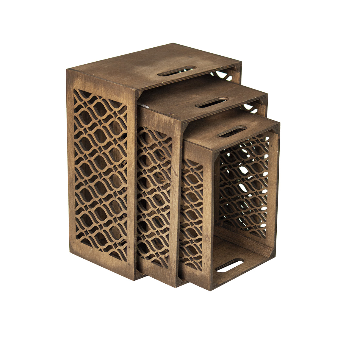 Kit de Cestos de Madeira - Paramount Plásticos