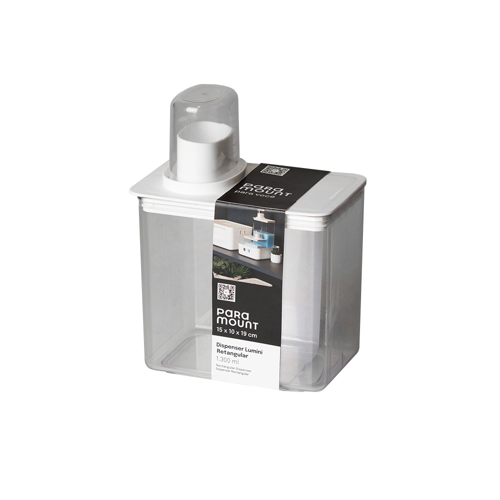 Dispenser Lumini Retangular 1.300ml - Paramount Plásticos